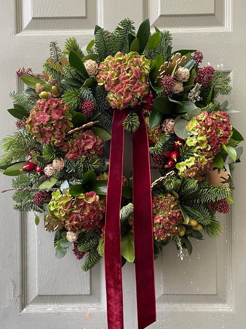Hydrangeas and Velvet – Erica Berry Flowers